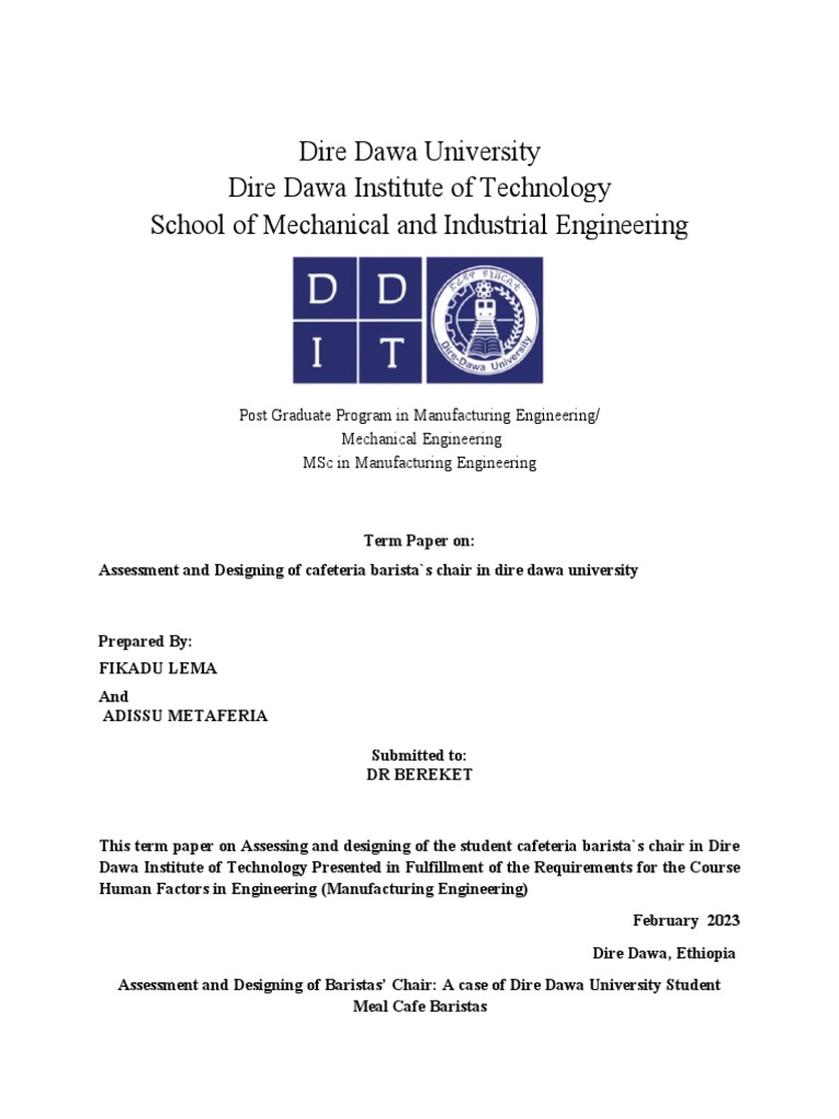 Dire Dawa University Dire Dawa Institute of Technology School of ...