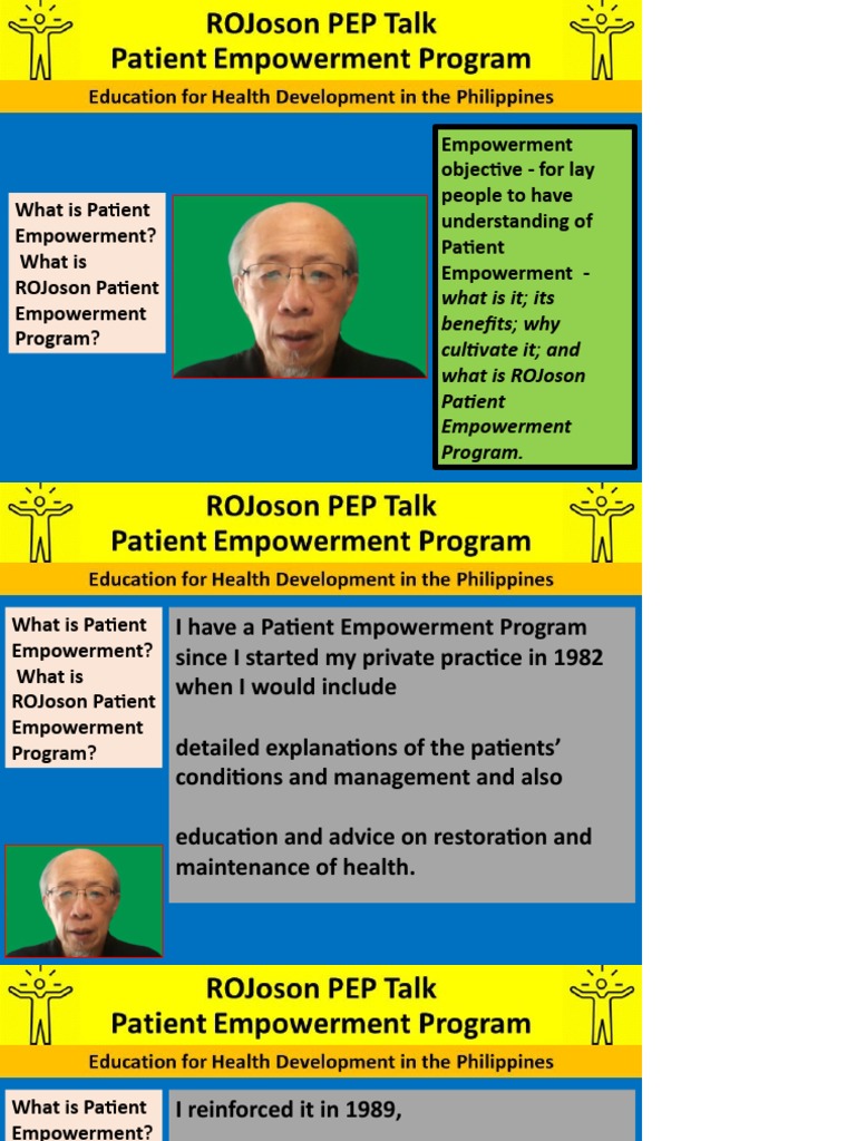 ROJOSON-PEP-TALK: What Is Patient Empowerment Program (Pre-Session ...