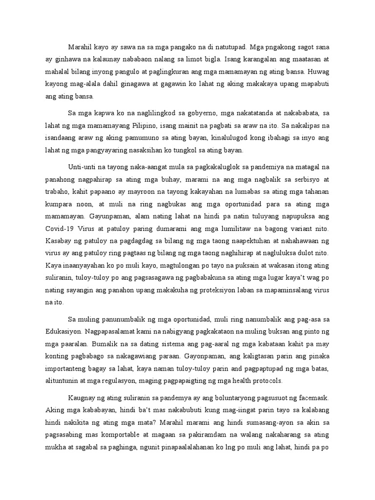 Cacai Talumpati FIL 10-ES | PDF