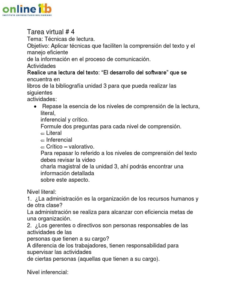 Tarea Virtual 4 COE | PDF | Ingeniería de software | Software