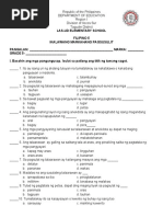 Filipino 5 Worksheet - Realon, J | PDF