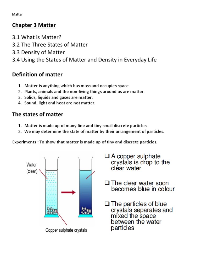 Science Form 1 Chapter 3 | PDF | Gases | Matter