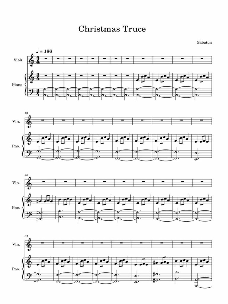 Christmas Truce - Sabaton | PDF