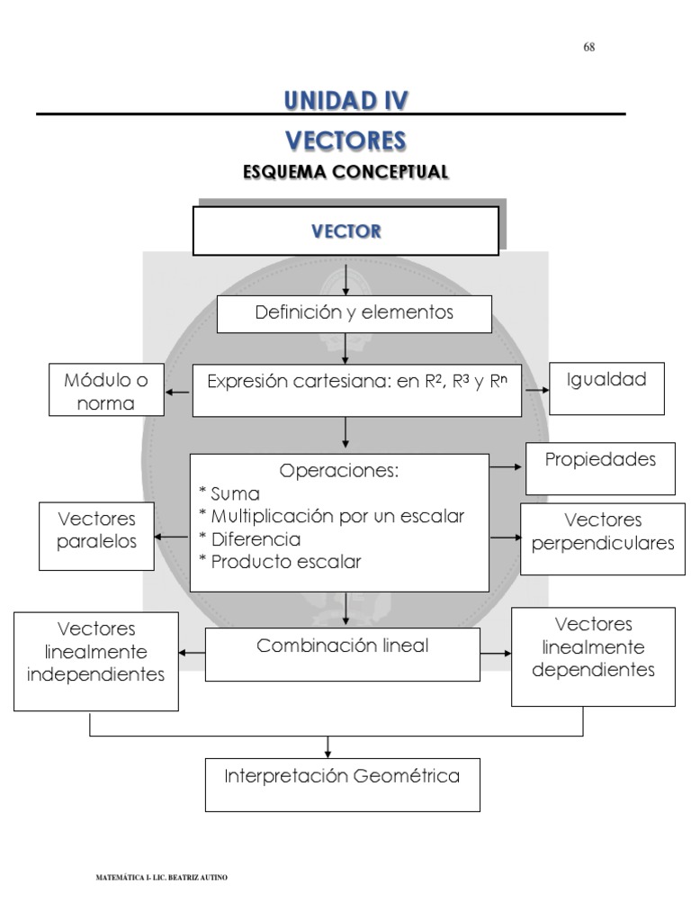 Unidad Iv Vectores: Esquema Conceptual | PDF | Vector Euclidiano | Sistema de coordenadas ...