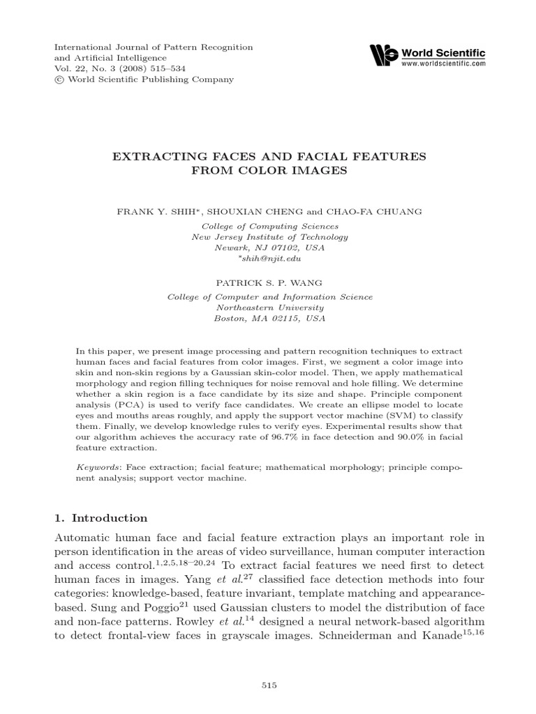 Extracting Faces and Facial Features From Color Images | PDF ...