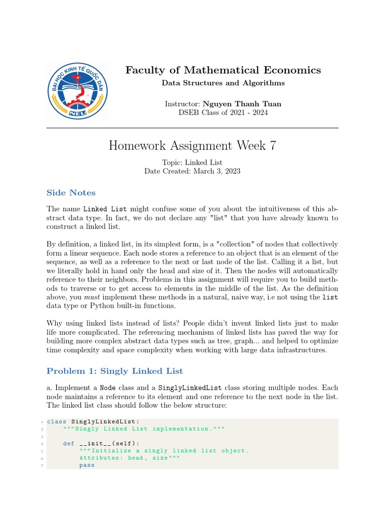 Linked List Data Structure Implementation and Applications | PDF ...
