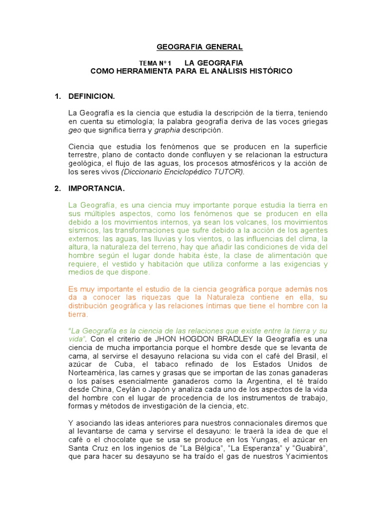 Tema 1 Geografia General | PDF | Geografía | Tierra