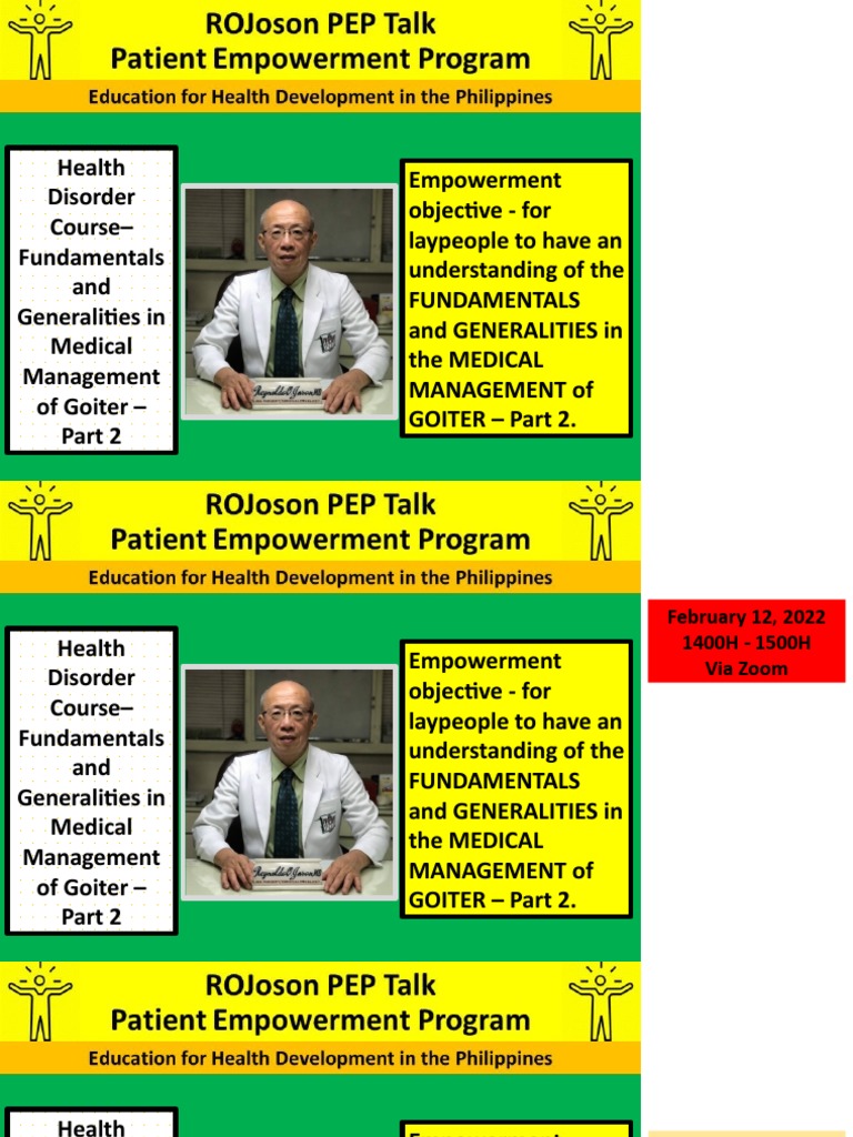 ROJoson PEP Talk: GOITER Management Part 2 - Fundamentals and ...
