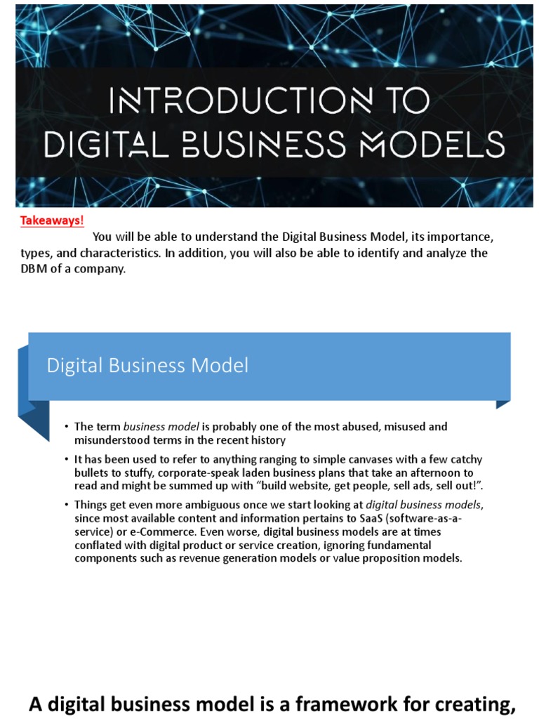Digital Business Model | PDF | Software As A Service | Platform As A ...