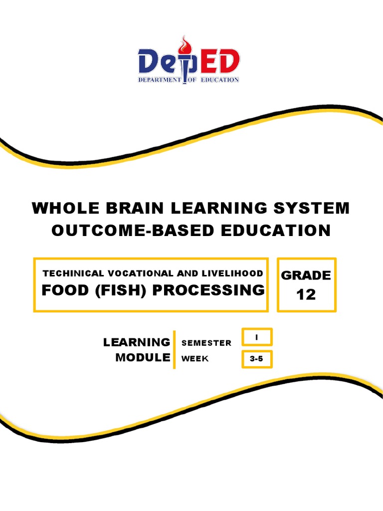Whole Brain Learning System Outcome-Based Education: Food (Fish ...