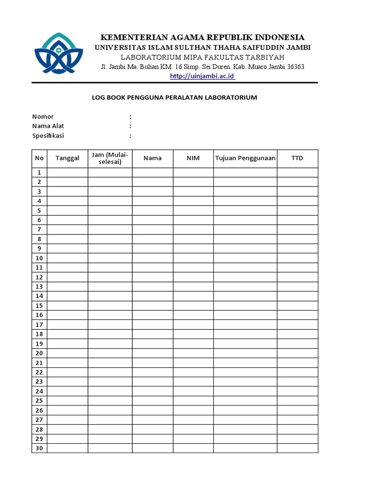 Log Book Peminjaman Alat | PDF Log Book Peminjaman Alat | PDF