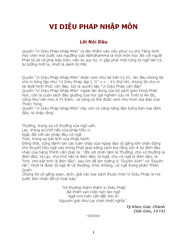VI Dieu Phap Nhap Mon | PDF
