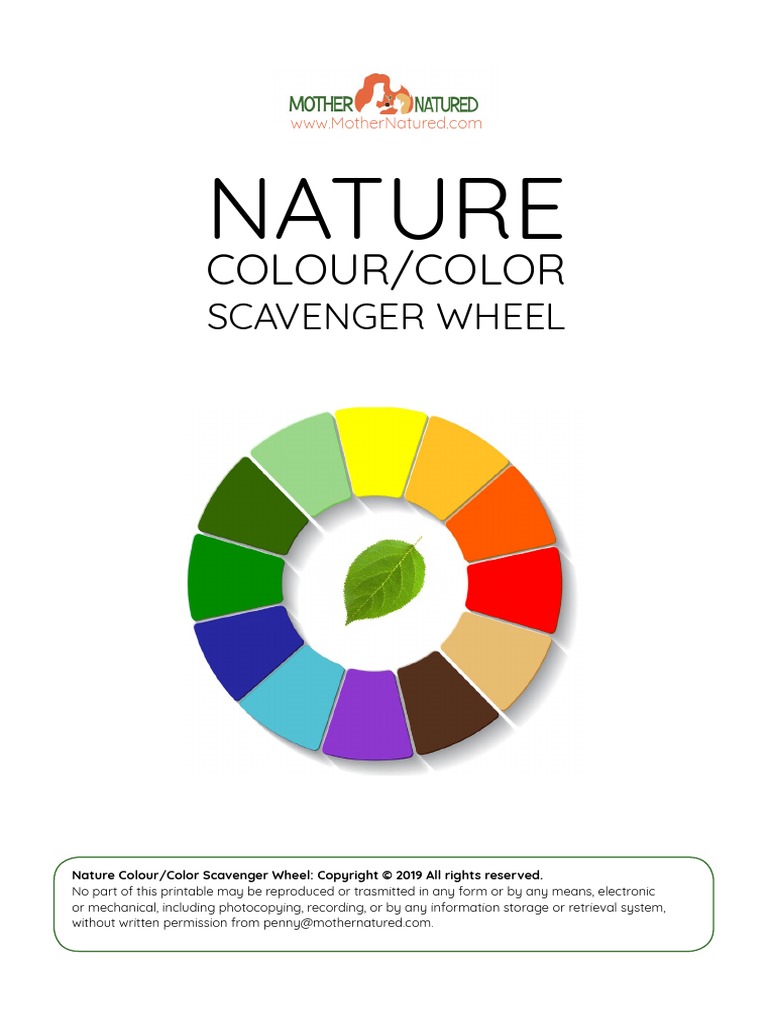 Colour Scavenger Wheel A4 | PDF | Home & Garden