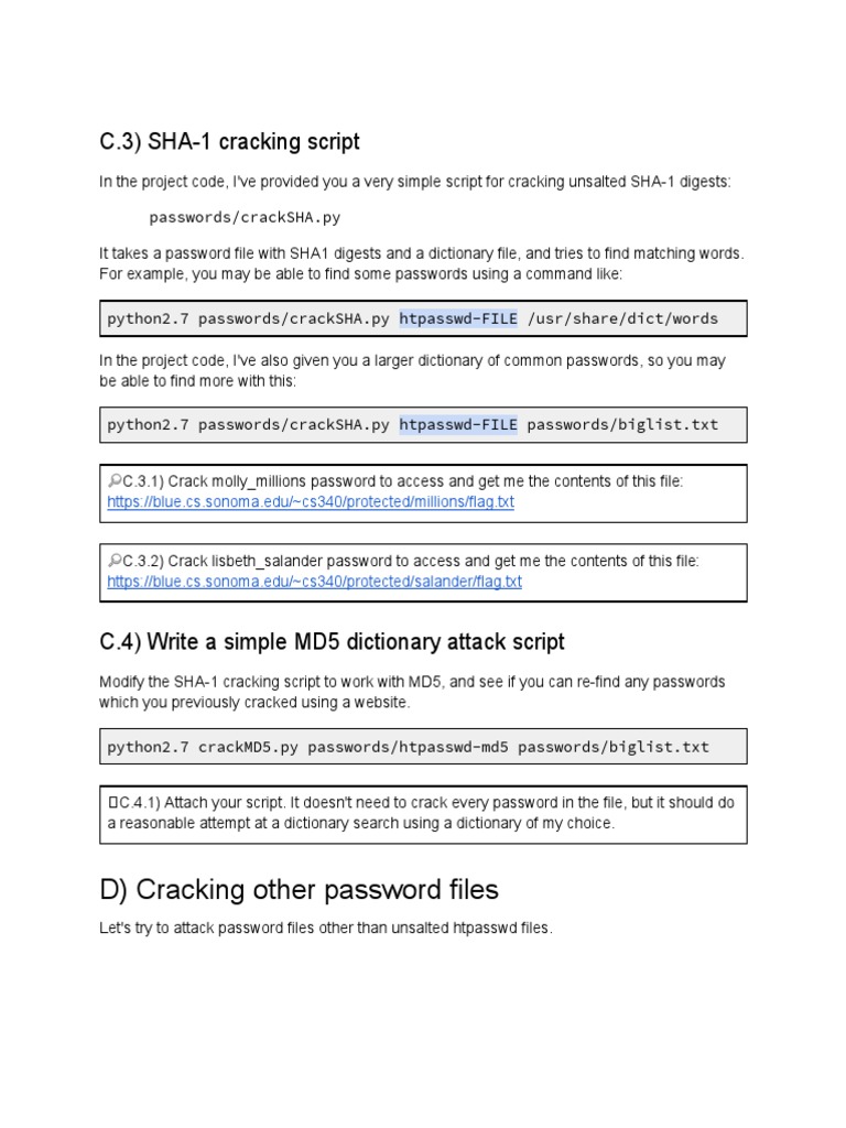 Hash Instructions | PDF | Password | Cyberwarfare