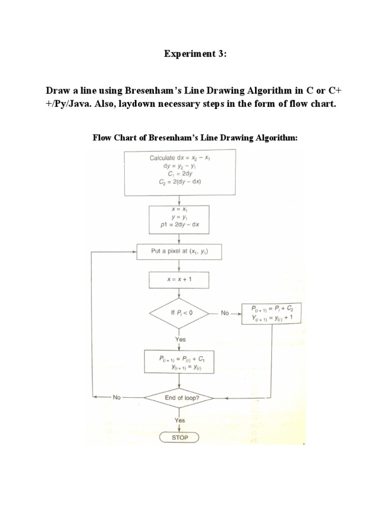 Lab 3 - Bresenham's Algorithm | PDF
