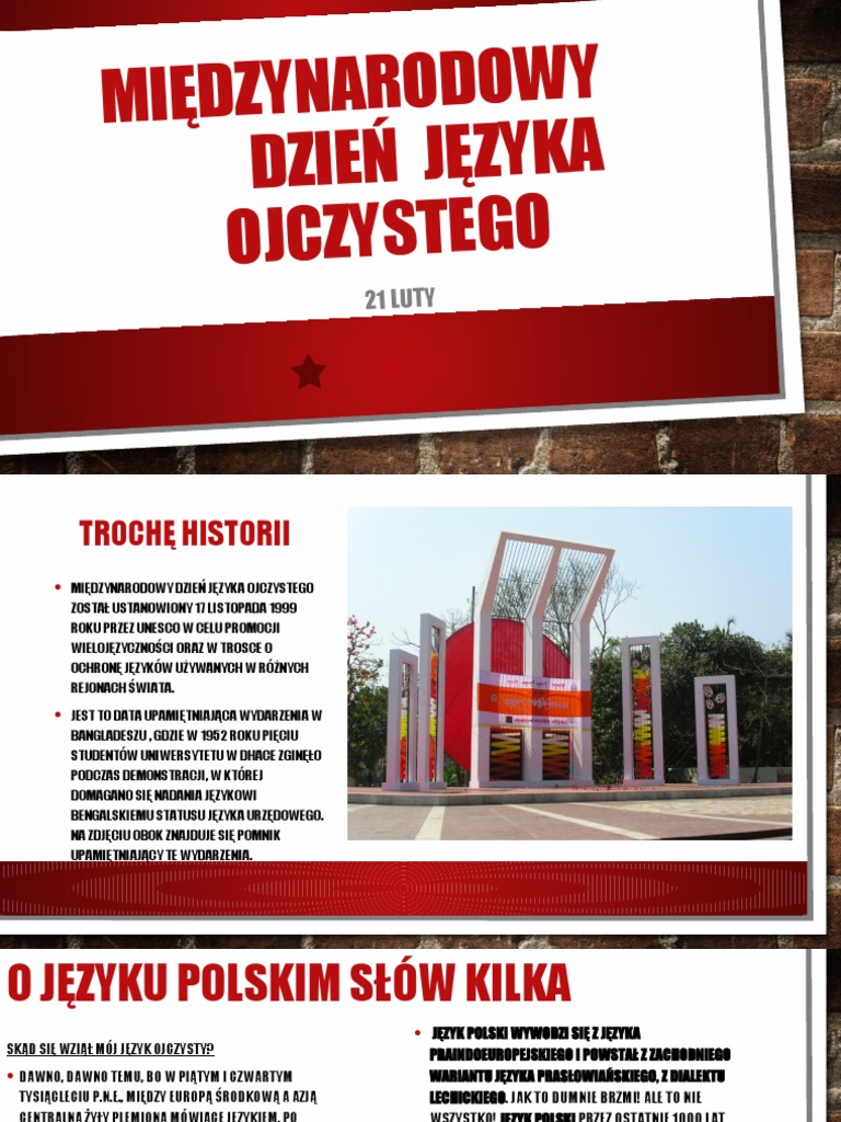 Miedzynarodowy Dzien Jezyka Ojczystego | PDF Miedzynarodowy Dzien Jezyka Ojczystego | PDF