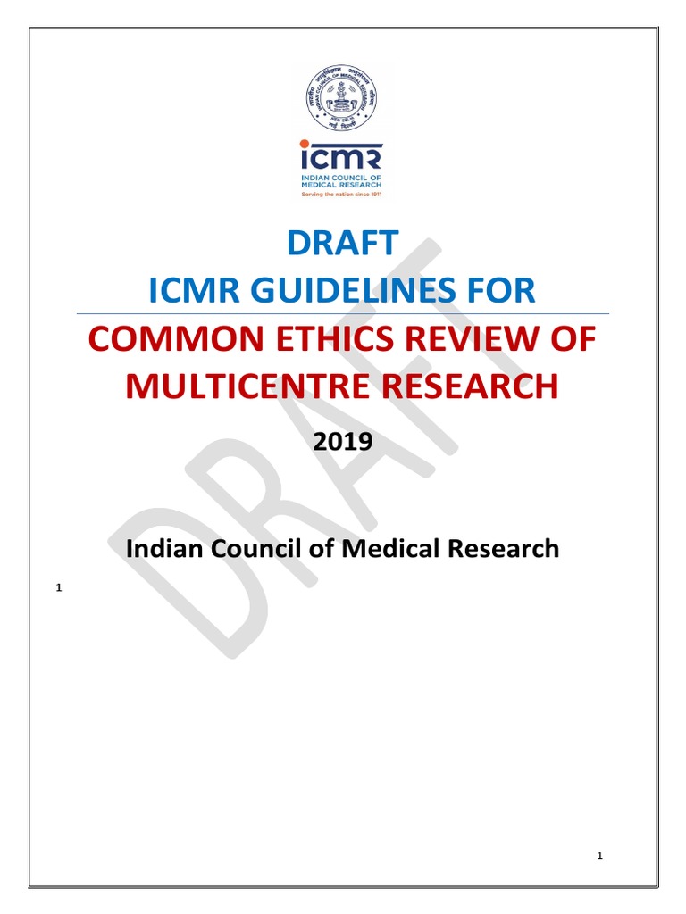 Draft ICMR Guidelines | PDF | Institutional Review Board | Science
