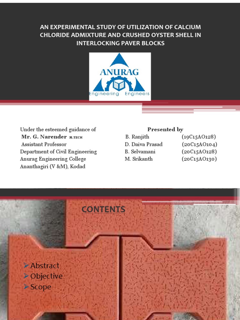 Eco-Friendly Paver Blocks with Oyster Shells | PDF | Concrete ...