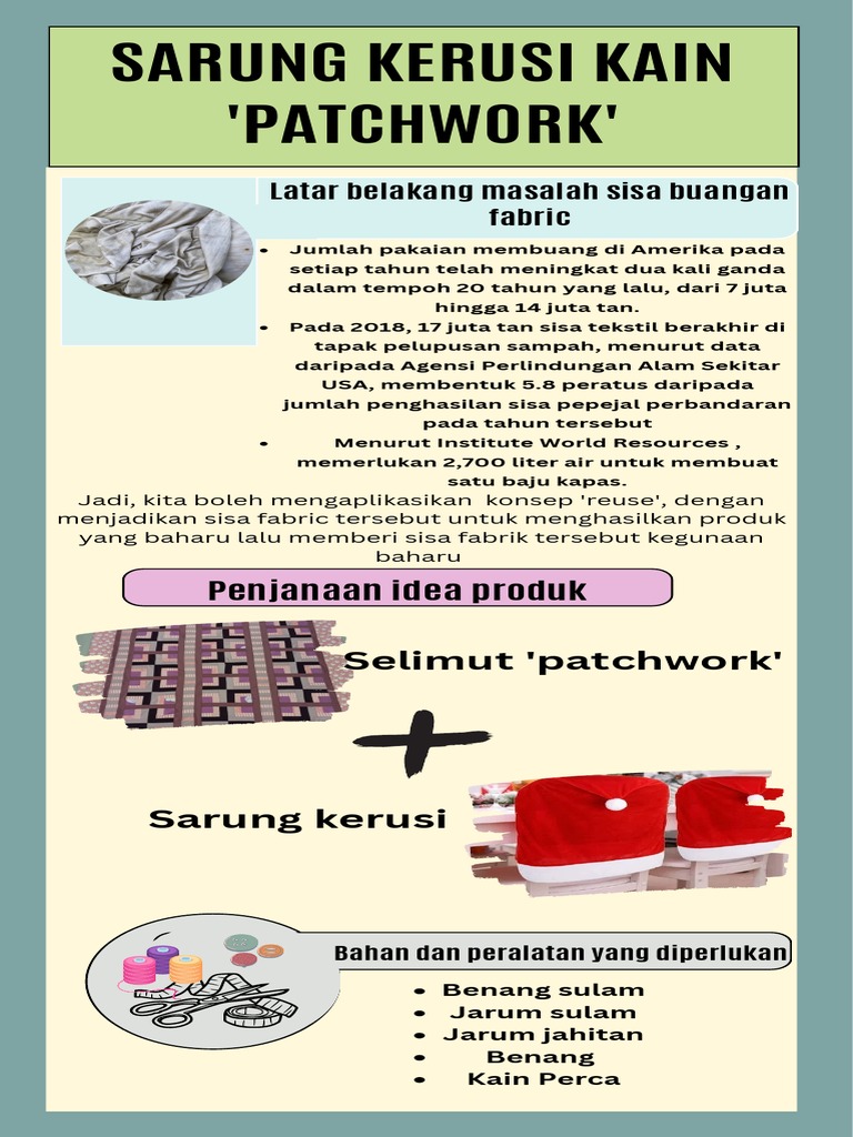 Sarung Kerusi Patchwork dari Sisa Kain | PDF