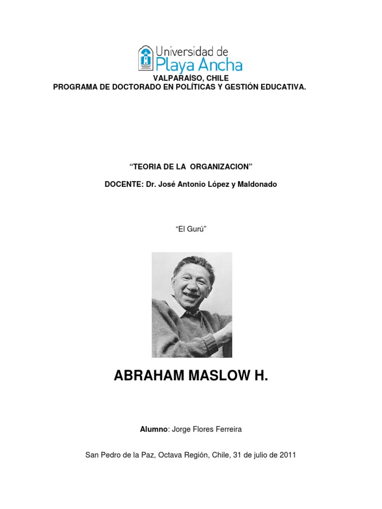 JORGE-Abraham Maslow | PDF | Conceptos psicologicos | Ciencia cognitiva