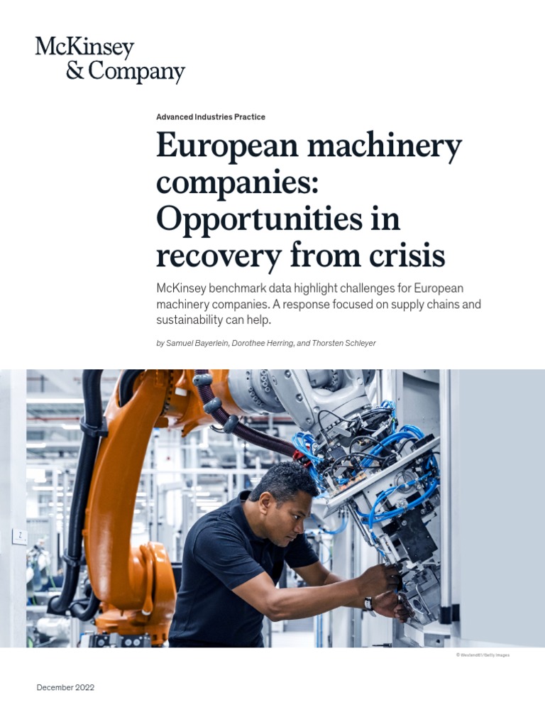 European Machinery Companies Opportunities in Recovery From Crisis ...