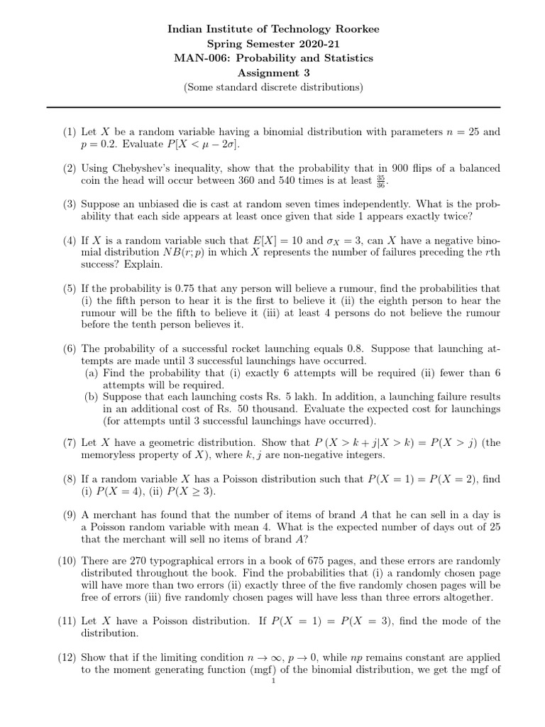 MAN006 Assignment3 | PDF | Skewness | Statistics