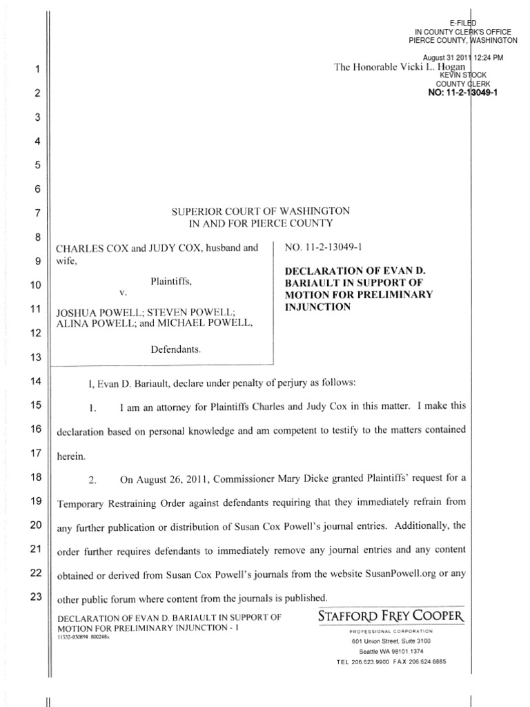 Legal Motion for Injunction | PDF | Service Of Process | Mail