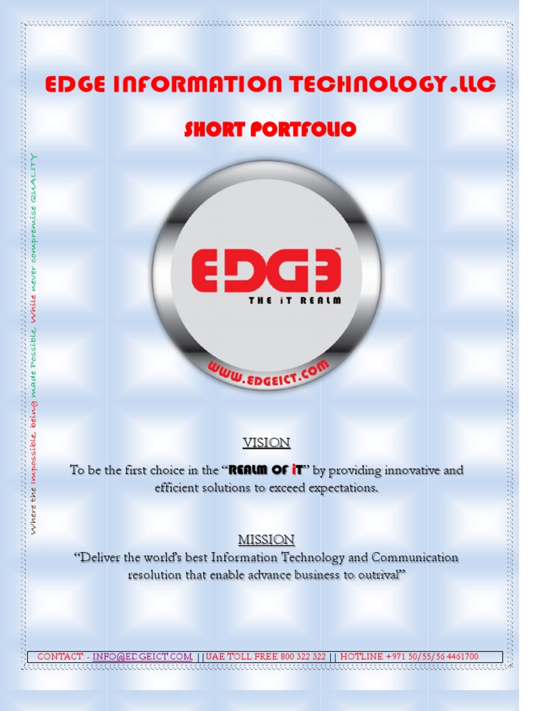 Edge Information Technology - LLC: Short Portfolio | PDF | Video On ...