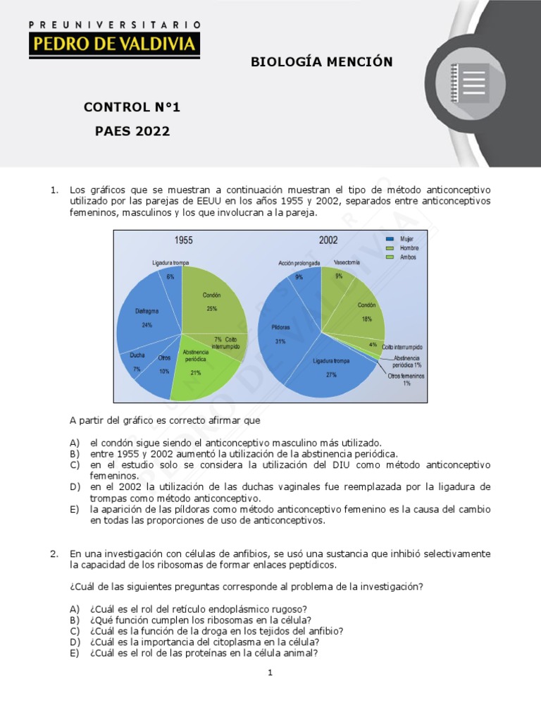 Control1 BM | PDF | Biología Celular) | Organismos