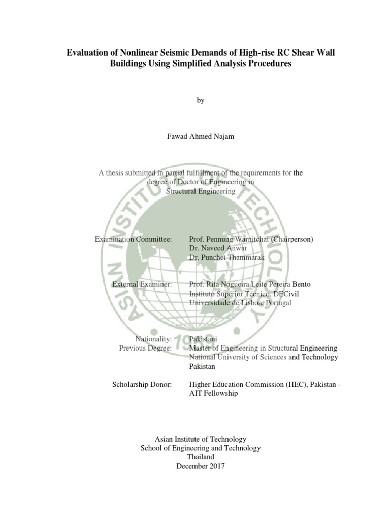 Evaluation of Nonlinear Seismic Demands of High-Rise RC Shear Wall Buildings Using Simplified ...