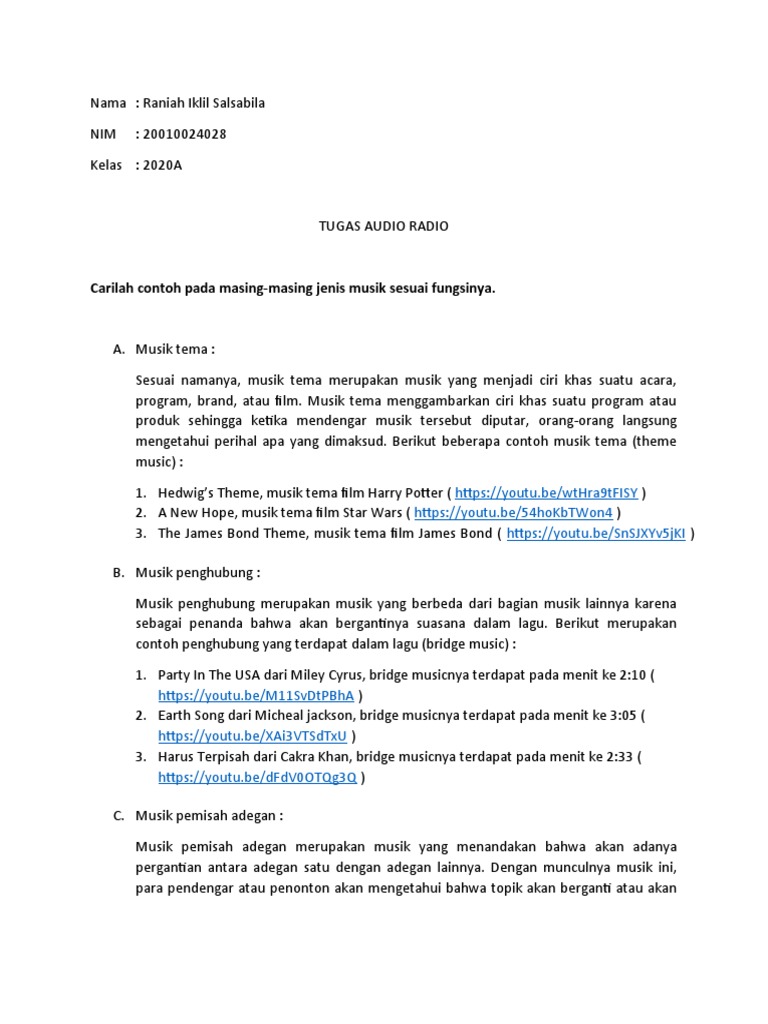 028 - Raniah Iklil - Audio Radio | PDF