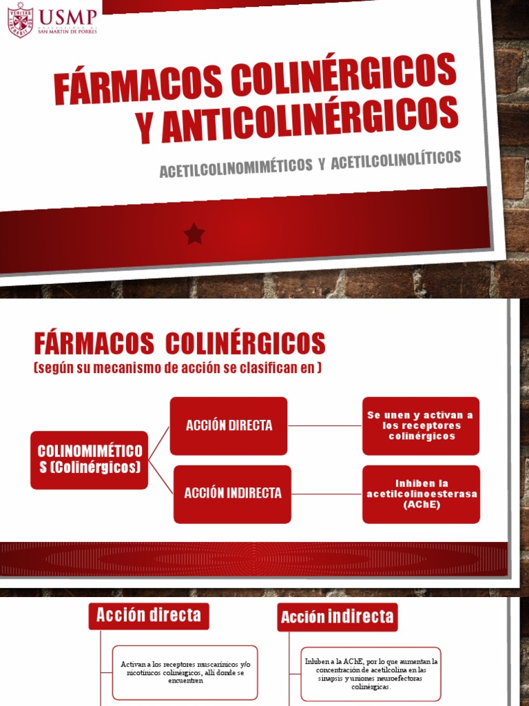 5 Fármacos Colinérgicos y Anticolinérgicos | PDF | Acetilcolina ...