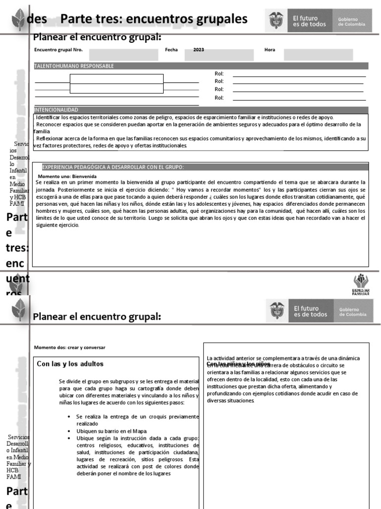 Des Parte Tres: Encuentros Grupales: Planear El Encuentro Grupal | PDF
