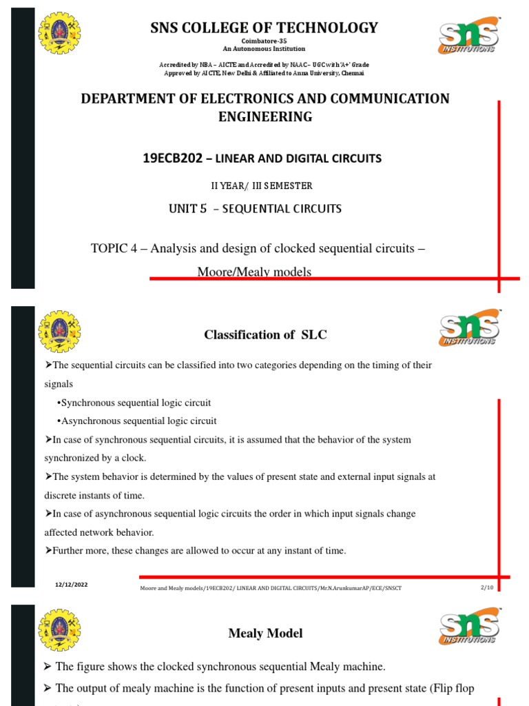 5.4 Moore Mealy Models | PDF | Digital Electronics | Electronic Engineering
