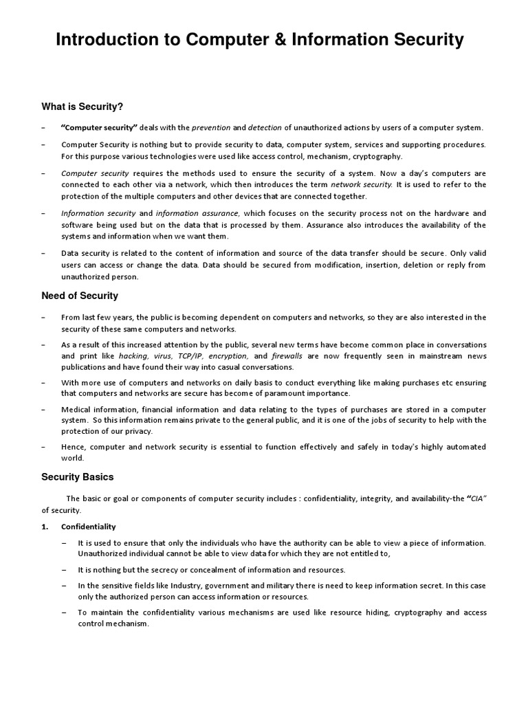 NIS Chap-1 | PDF | Computer Virus | Information Security