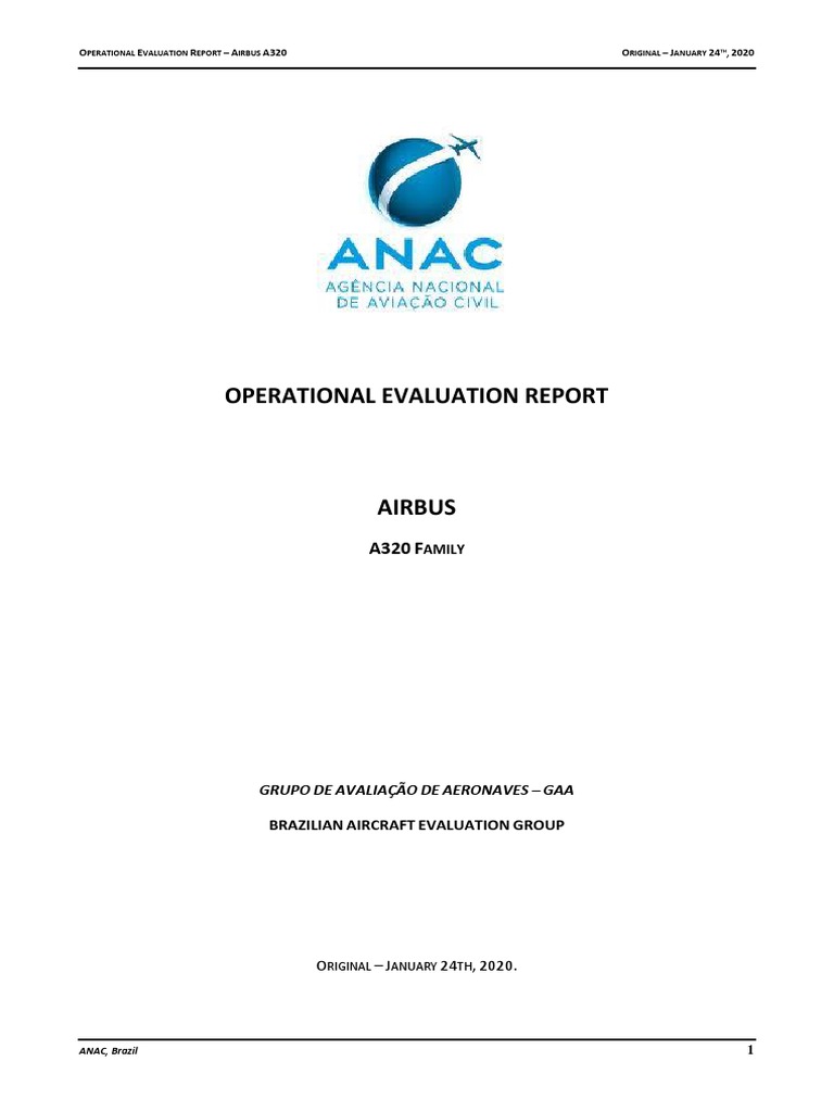Airbus A320 Family Oe Report Rev Original | PDF | Aeronautics | Aerospace