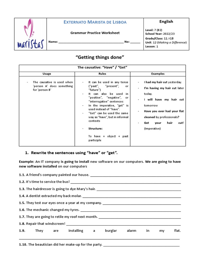 English Grammar for B2 Students | PDF | Verb | Noun