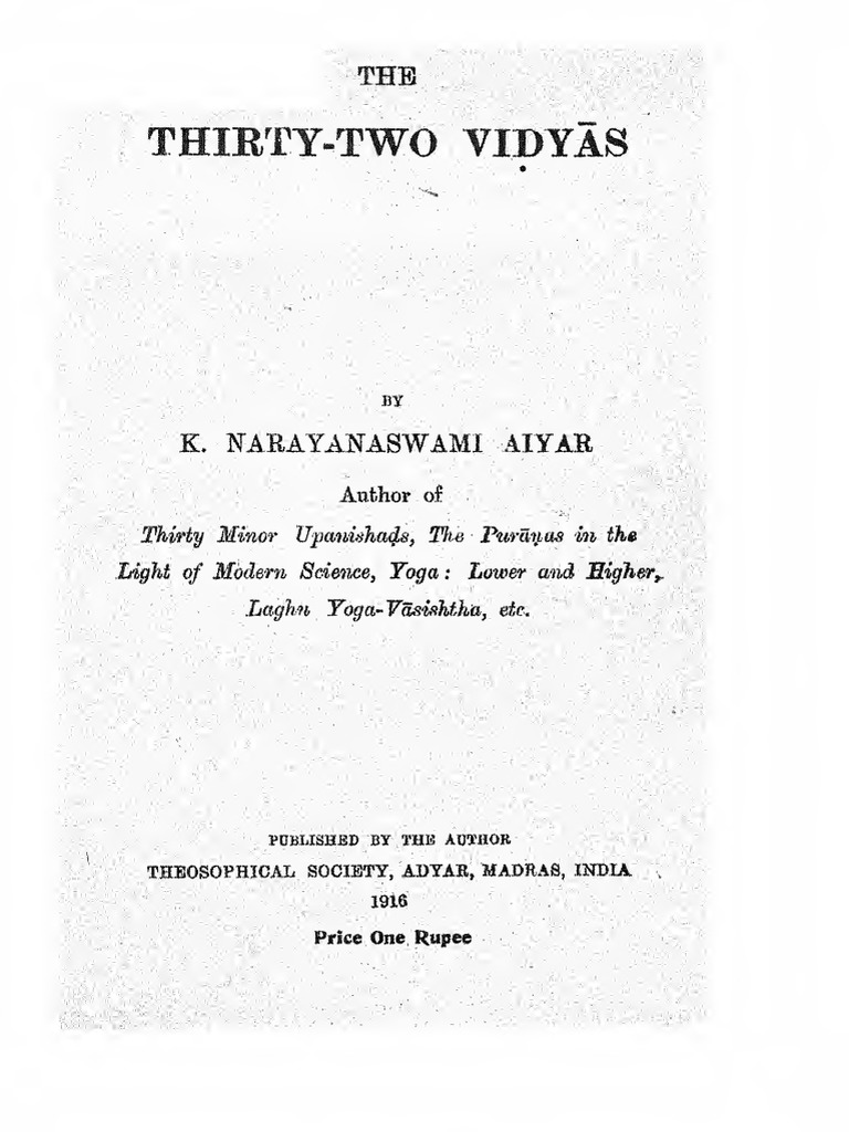 Thirty-Two: Vidyas | PDF | Āstika | Religious Philosophical Concepts