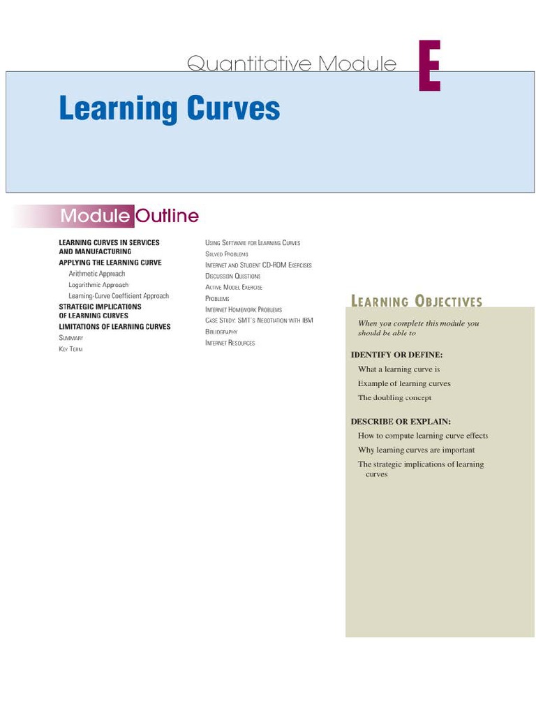 Learning Curve Analysis | PDF | Business Process | Business