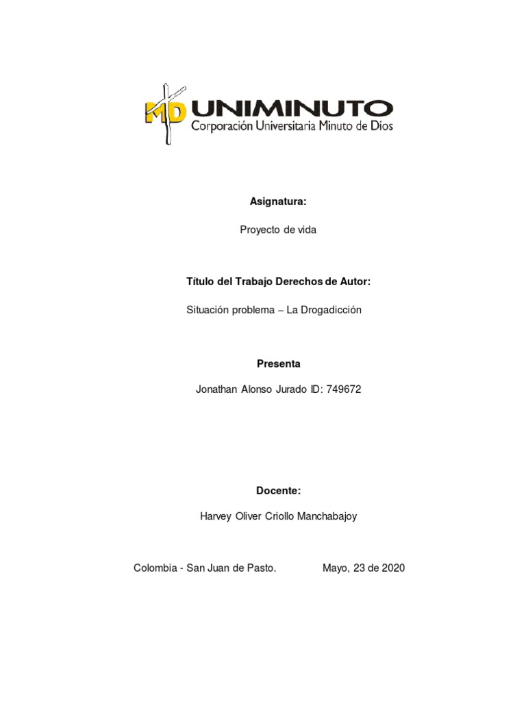 Act 08 Situación Problema | PDF | La dependencia de sustancias