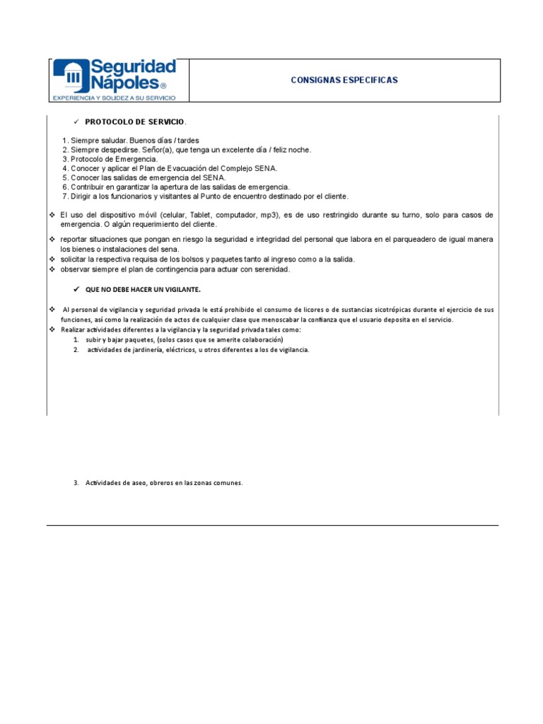 Consignas Especificas | PDF