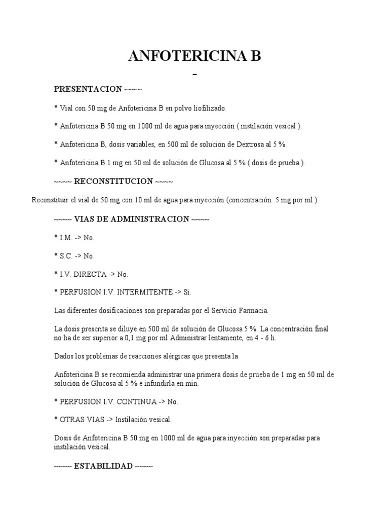 Anfotericina B | PDF