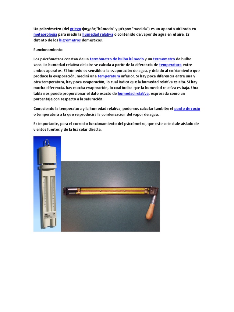 Temperatura de Bulbo Seco o Temperatura Seca Es La Medida Con Un ...