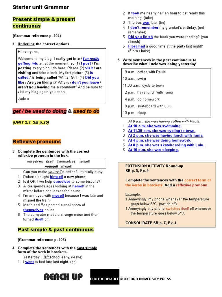 Grammar Starter Unit | PDF | Semantic Units | Cognitive Science