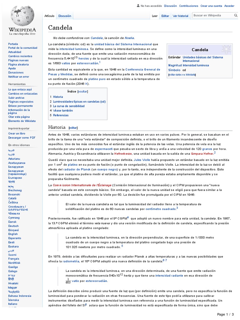Candela | PDF | Metrología | Óptica