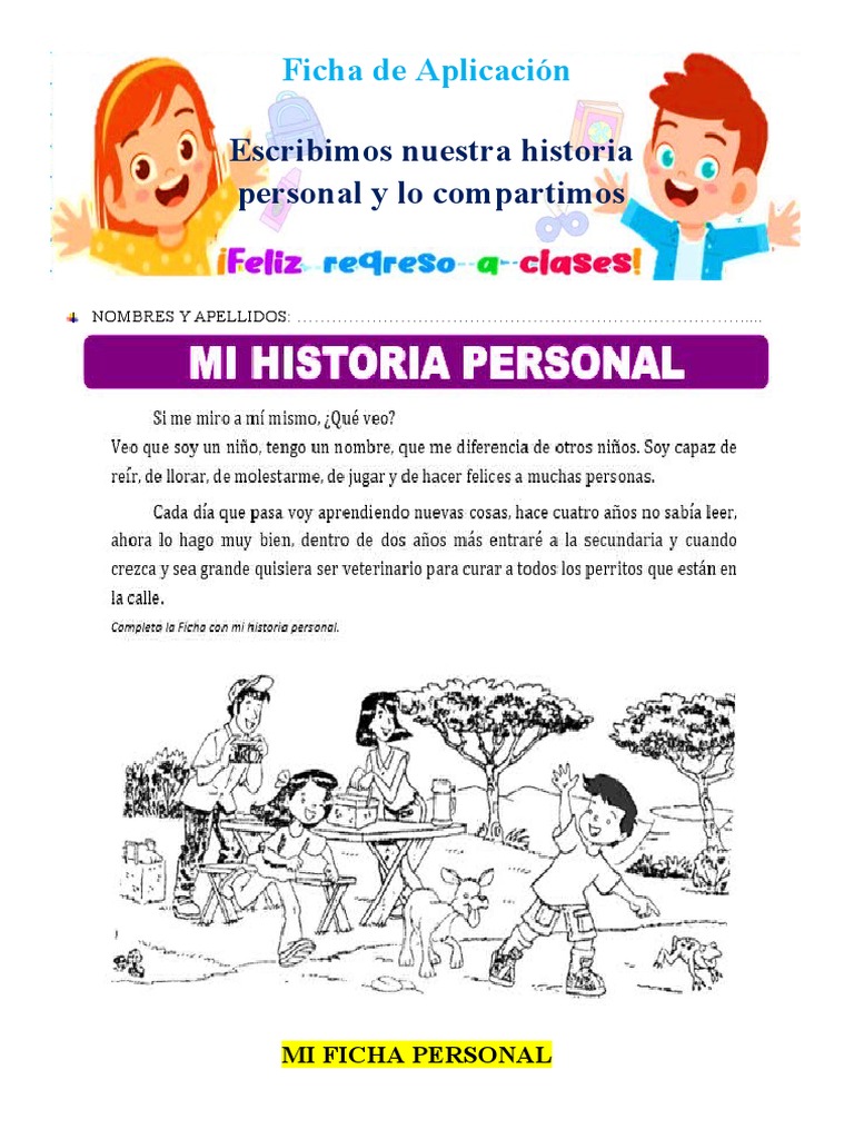 4° Ficha Día 3 Com Escribimos Nuestra Historia Familiar y Lo Compartimos | PDF