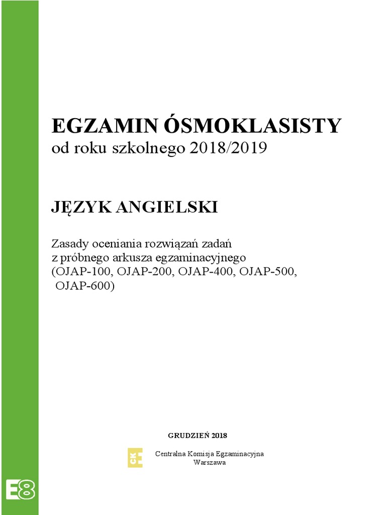 CKE - Egzamin Próbny OJAP-100-1812-zasady | PDF