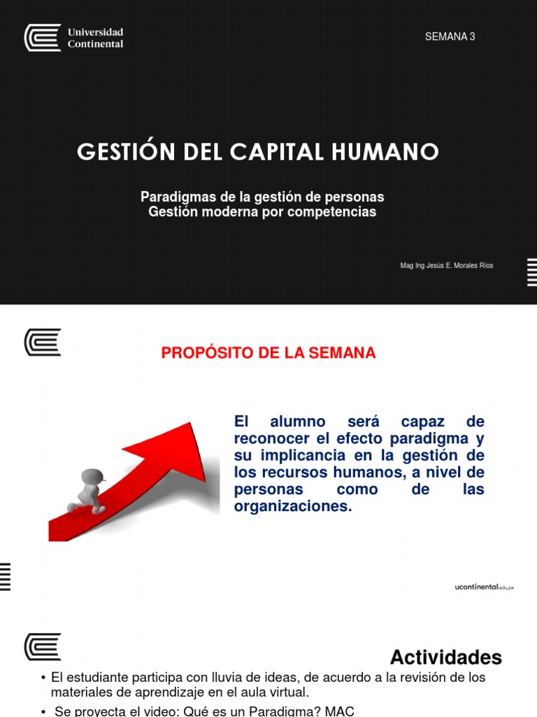 Semana 03 Paradigmas y Competencias GCH | PDF | Gestión de recursos humanos | Paradigma