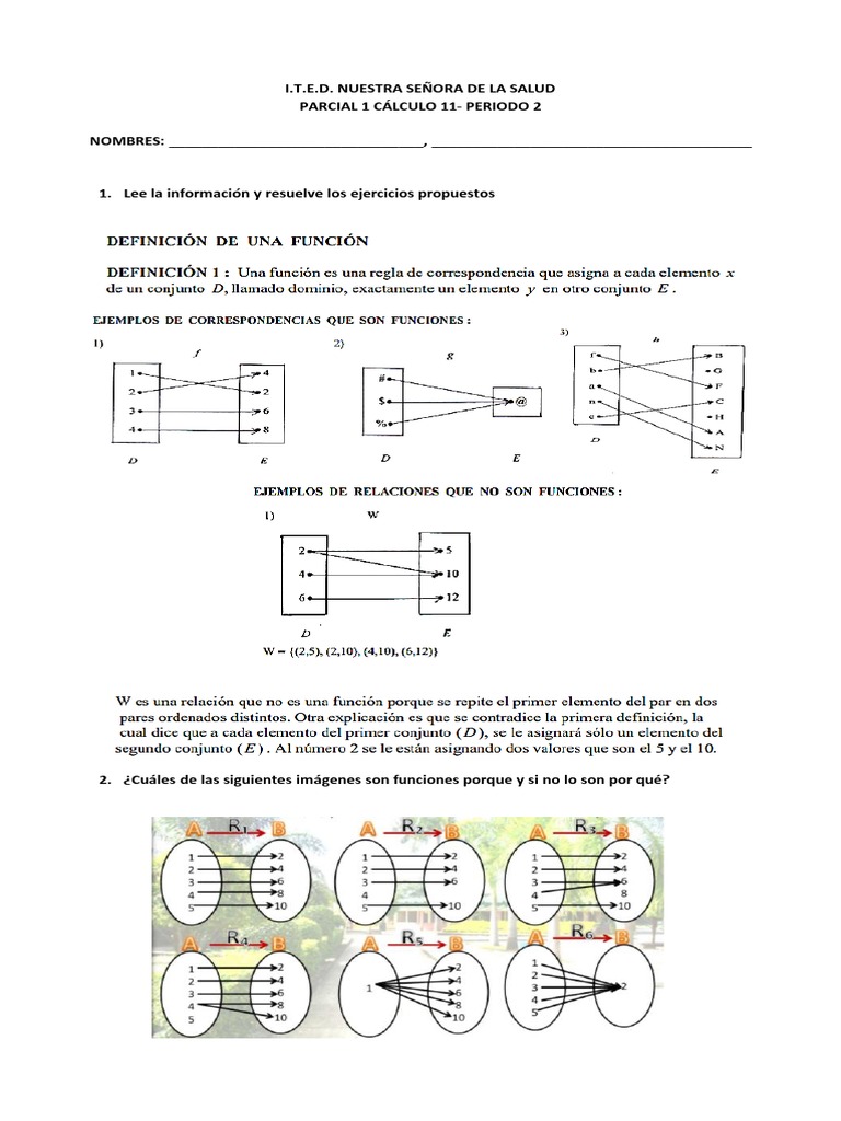 Calculo 11 - Parcial 1 | PDF