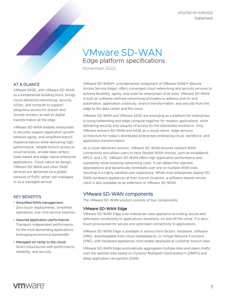 sdwan-712-edge-platform-spec-ds-1020 | PDF | Cloud Computing | Computer Network
